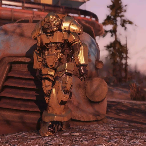 Золотая окраска для силовой брони "Хеллкэт" | Fallout 76